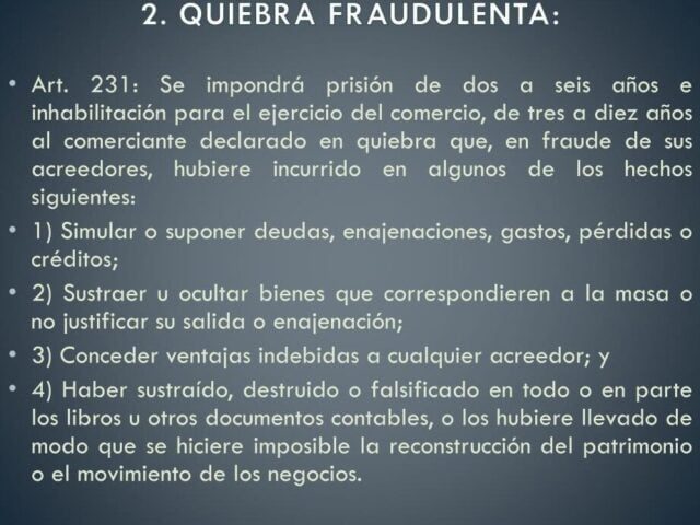 Quiebra Fraudulenta - Qué Es, Definición Y Concepto